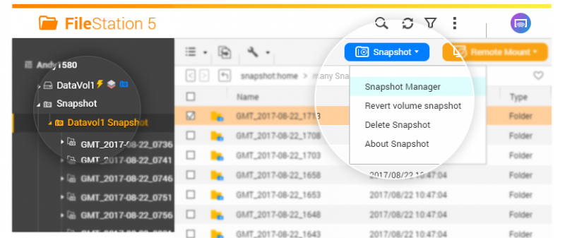 Multi-level snapshots for all-around data protection - QTS 4.3.5 ...